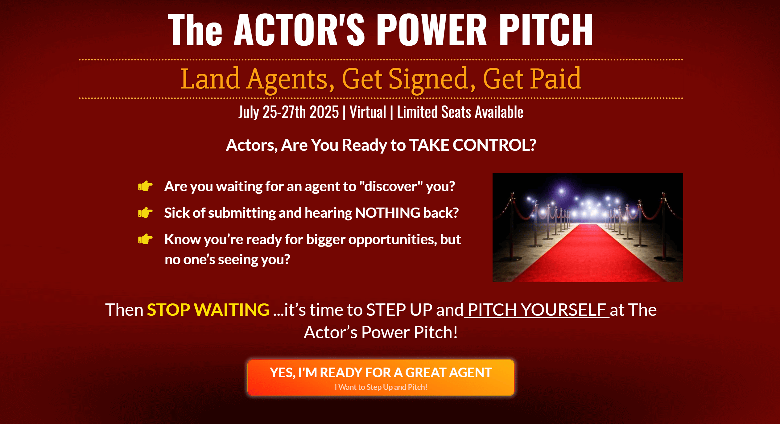 Actors Fast Track™ Actor's Power Pitch